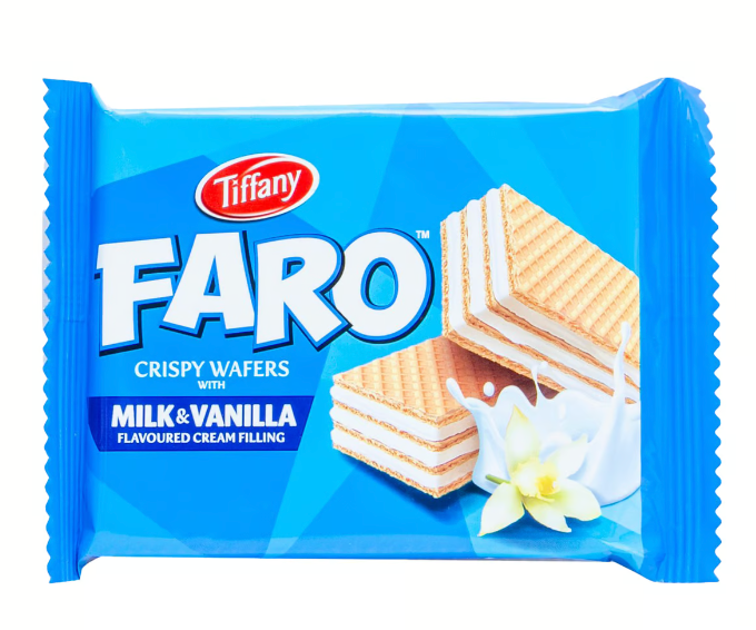 Tiffany Faro Wafer Milk & Vanilla 80g | تيفاني ويفر بالفانيلا – 2kShopping