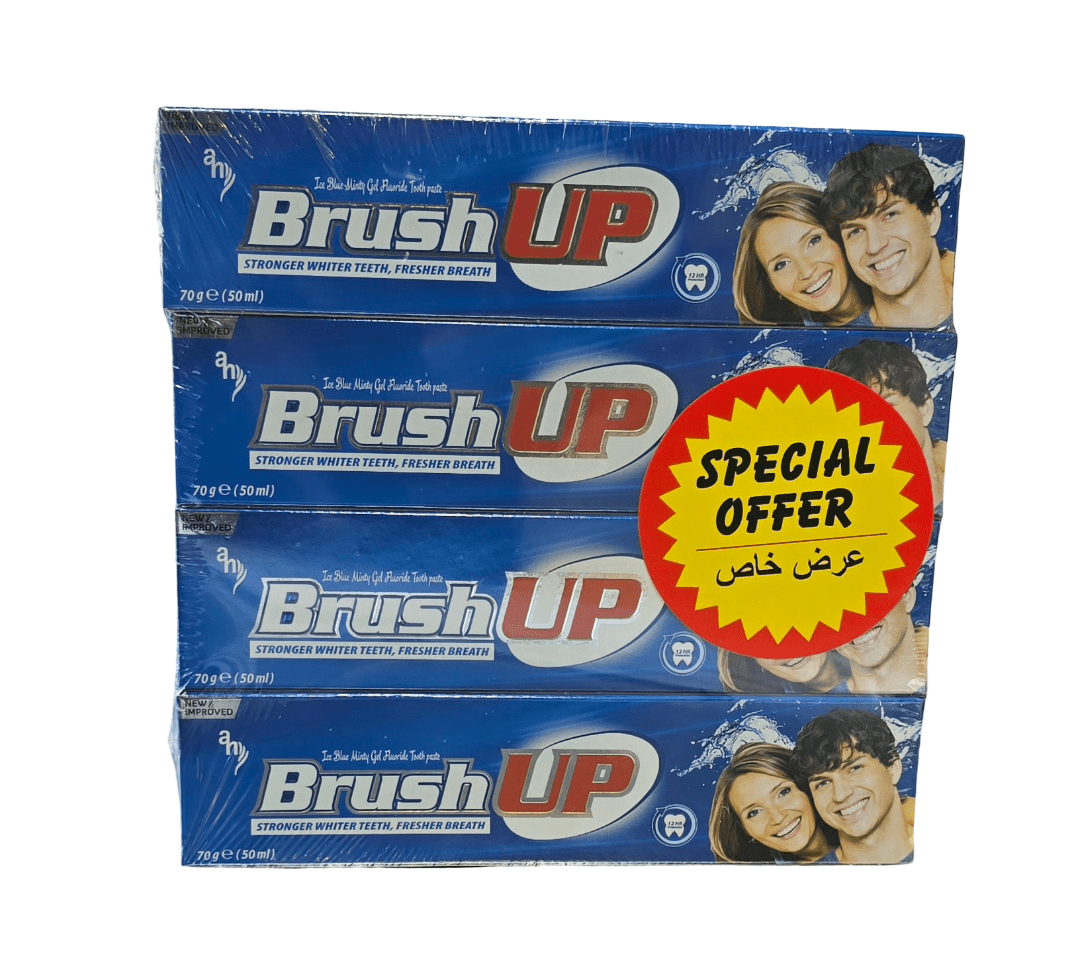 Brush up Whitening Toothpaste Blue Minty Gel 4x70g offer Pack – 2kShopping