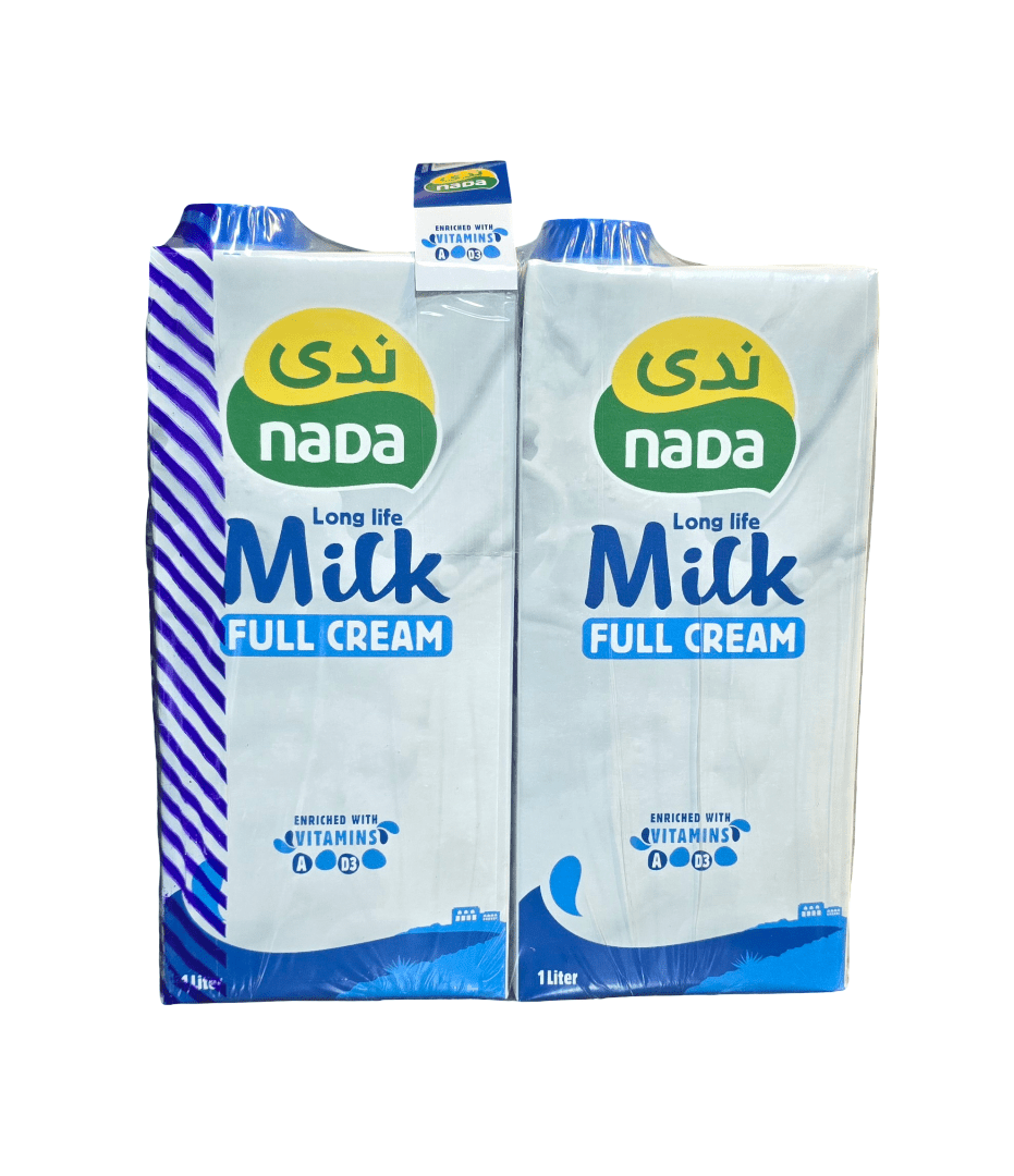 Nada longlife Milk Full Cream 4*1 Ltr|ندى حليب كامل الدسم – 2kShopping