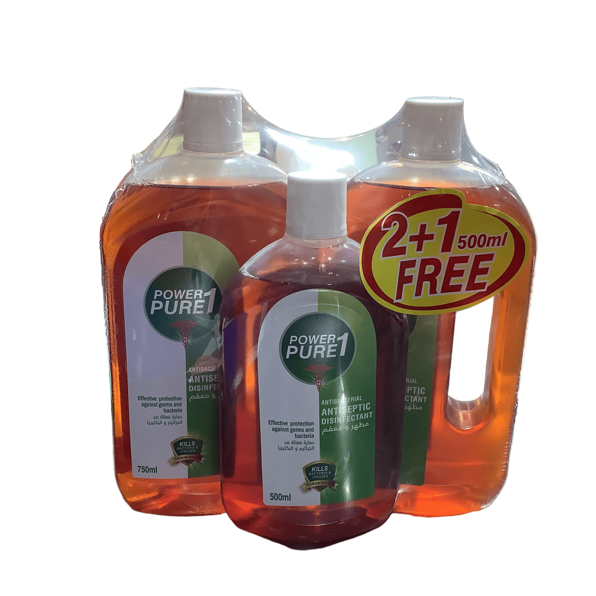 Power Pure 1 Antiseptic Disinfectant 2*750ml + 500ml Free – 2kShopping